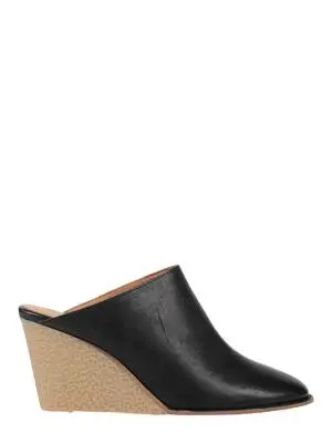 Isabel Marant Étoile Genuine Leather Round-toe Mules - Black