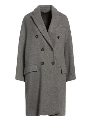 Brunello Cucinelli Metallic Double- Coat - Grey