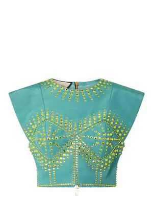 Gucci Sleeveless Silk Shirt - Blue