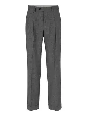 Hugo Boss Check Tailored Trousers - Silver