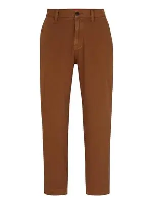 Hugo Boss Straightleg Casual Long Trousers - Brown