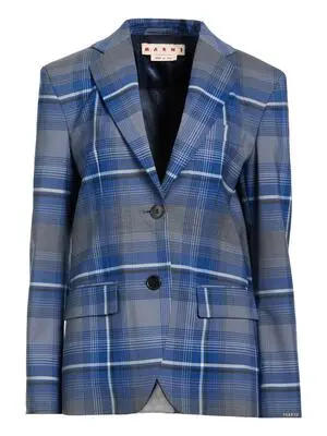 Marni Plaid Single- Blazer Grey