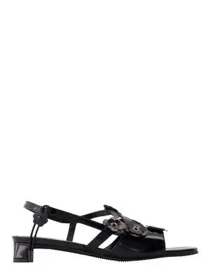 Cecilie Bahnsen Cbarna Box Floral Sandals - Black