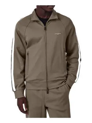 Emporio Armani Collar Zipup Track Jacket - Brown