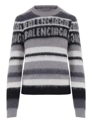 BALENCIAGA Stretch Mohair-Blend Sweater With Logo