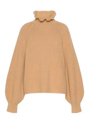 MAX MARA Max Mara Ruffled Turtleneck Knitted Sweater