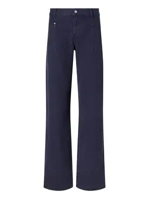 Still Here Supply Paneled Mid-rise Straight-leg Jeans - Blue
