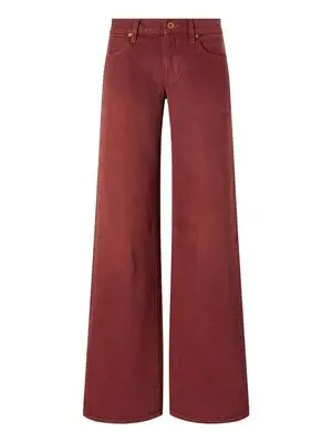 SLVRLAKE Lexi Low-rise Wide-leg Jeans - Red