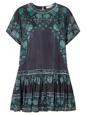 Sea Tulla Printed Crepe Mini Dress - Multi