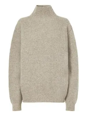 LEMAIRE Ribbed Alpaca And Yak-blend Sweater - Beige