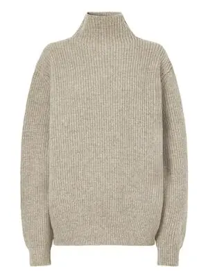 LEMAIRE Ribbed Alpaca And Yak-blend Sweater - Neutrals
