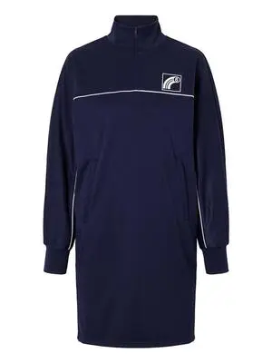 MAISON MARGIELA Embroidered Jersey Mini Dress - Blue
