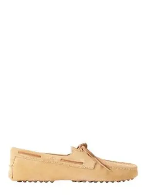 Polo Ralph Lauren Bow-detail Suede Moccassins Neutrals