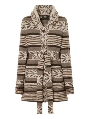 Ralph Lauren Rory Belted Alpaca-blend Cardigan Brown