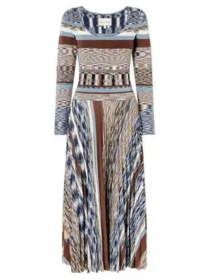 Cara Cara Marlow Knitted Striped Jersey Midi Dress - Multi