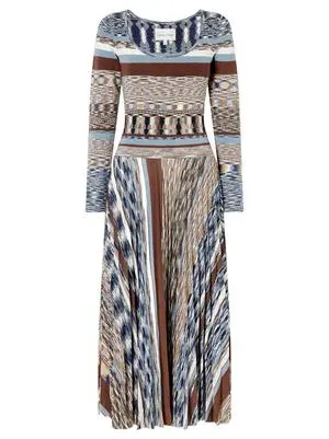 Cara Cara Marlow Knitted Striped Jersey Midi Dress - Multi