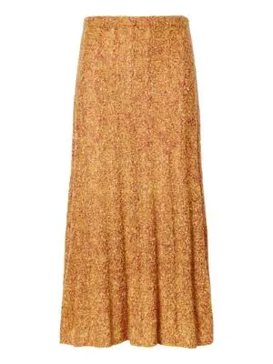 Proenza Schouler Joelle Cable-knit Mohair-blend Maxi Skirt Mustard