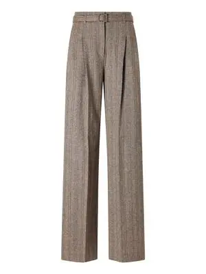 Ralph Lauren Wool And Cotton-blend Wide-leg Pants - Brown