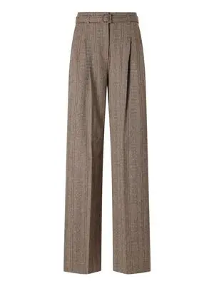RALPH LAUREN Wool And Cotton-blend Wide-leg Pants