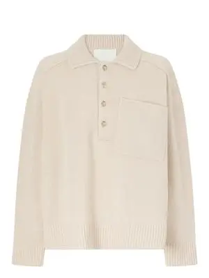 Citizens Of Humanity Agatha Wool And Cashmere-blend Polo Sweater - Neutrals