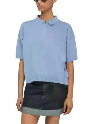 SEMICOUTURE Quarter-zip Short-sleeve Sweater