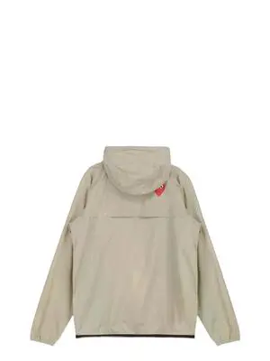 Play Comme Des Garcon X K-way Logo-patch Windbreaker Hoodie - Neutrals
