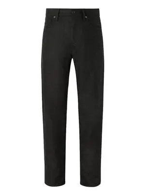 Zegna Dark Wool And Cashmere Roccia Pants - Grey
