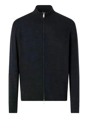 Zegna Trofeo 15milmil15 Wool Full Zip Cardigan - Blue