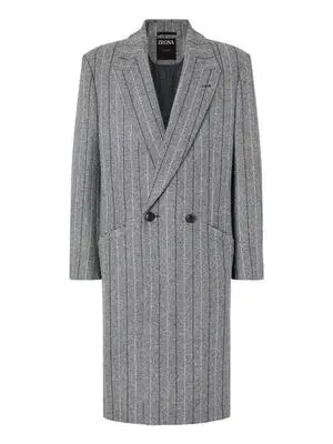 ZEGNA Grey Trofeo Selection Wool Overcoat