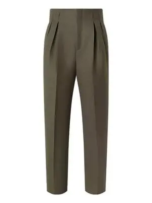 ZEGNA Pleated-waistband Wool Trousers