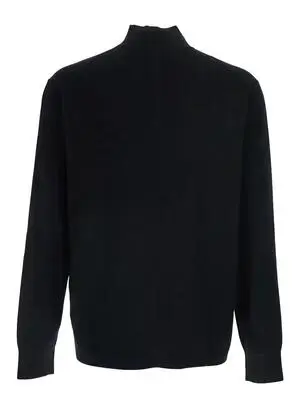 Calvin Klein Mock-neck Wool Sweater - Black