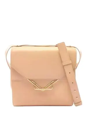 Bottega Veneta 2015-2026 Leather The Clip Crossbody Bag Neutrals