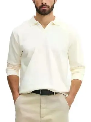 LINDBERGH Long-sleeve Polo-collar Sweatshirt - Neutrals
