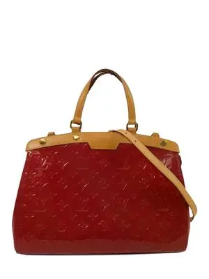 LOUIS VUITTON Monogram Vernis Brea Tote Bag Red