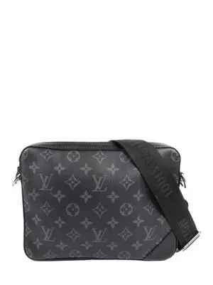 LOUIS VUITTON Trio Messenger Monogram Eclipse Clutch Bag - Grey