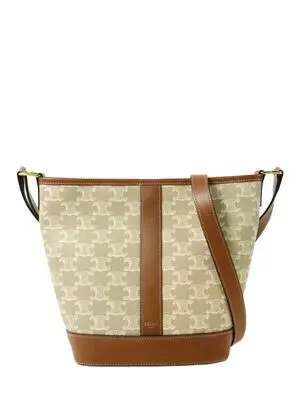 Celine Triomphe Bucket Bag Neutrals