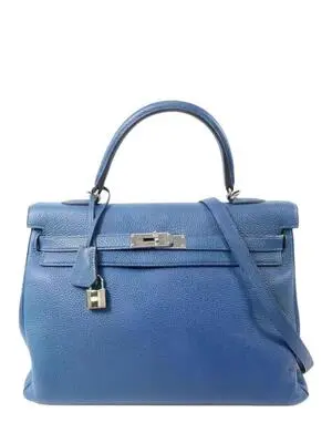 Hermès 35 Kelly Two-way Handbag - Blue