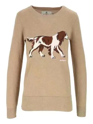 Barbour Fareham Dog-intarsia Sweater - Neutrals
