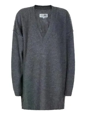 MAISON MARGIELA V-neck Sweater - Grey