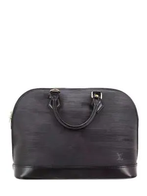 LOUIS VUITTON Vintage Alma Handbag Epi Leather Pm Satchel - Black
