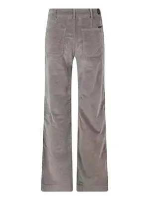 CIGALA'S Corduroy High-waisted Trousers - Grey