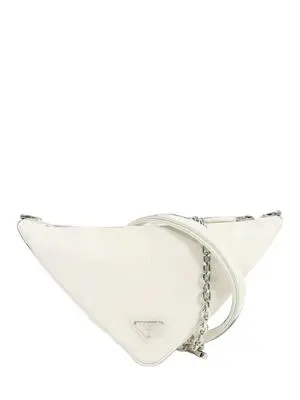 Prada Triangle Shoulder Bag White