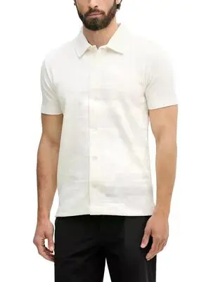 LINDBERGH Waffle-knit Short-sleeve Shirt - Neutrals