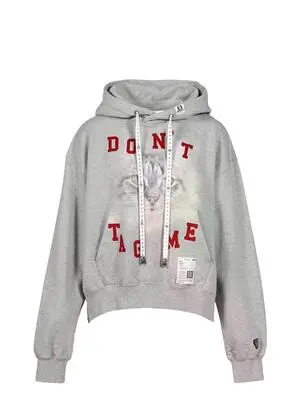Mihara Yasuhiro Cat-printed Hoodie - Grey