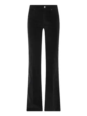 CIGALA'S Velvet Straight-leg Trousers - Black