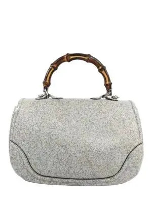 Gucci Bamboo Turn-lock Shoulder Bag - Grey