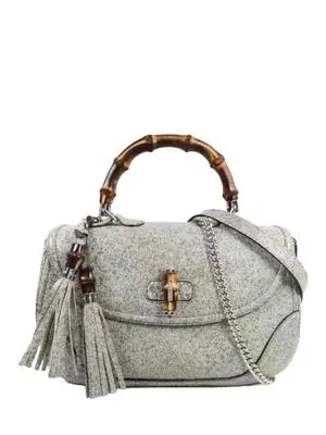 Gucci Bamboo Turn-lock Shoulder Bag - Grey