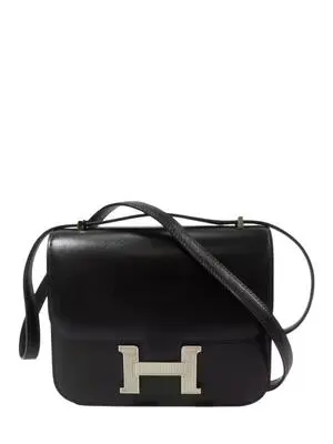 Hermès 2003 Mini Constance Leather Shoulder Bag - Black