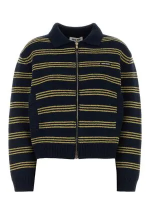MIU MIU Miu Miu Women Embroidered Wool Blend Cardigan