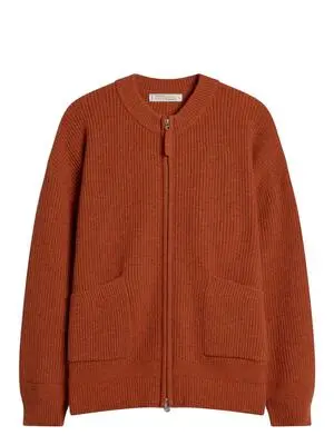 FRIZMWORKS Wool Deck Zipup Cardigan - Brick